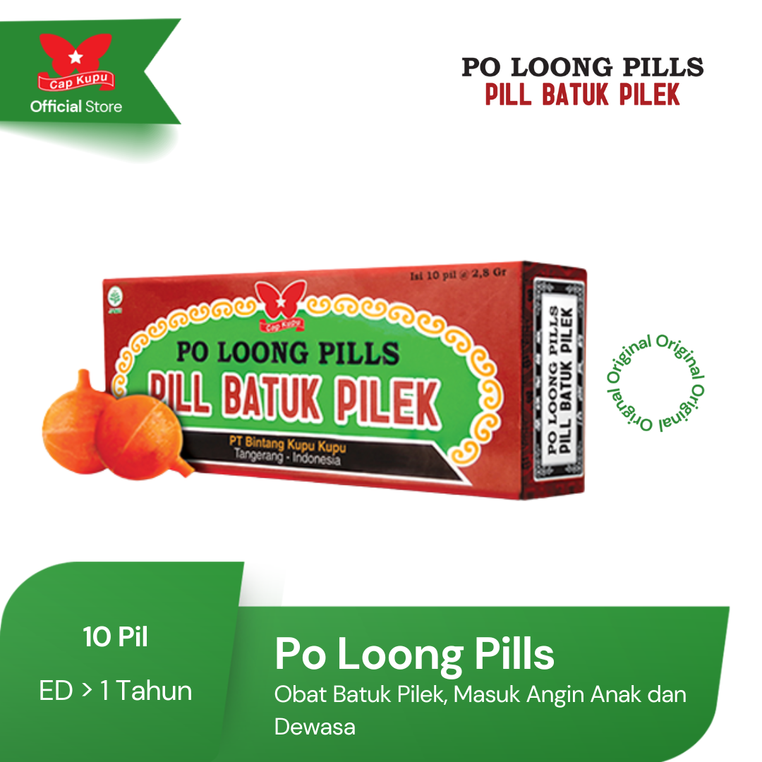 Obat Batuk Pilek, Sakit Kepala Po Loong Pills - Bintang Kupu Kupu